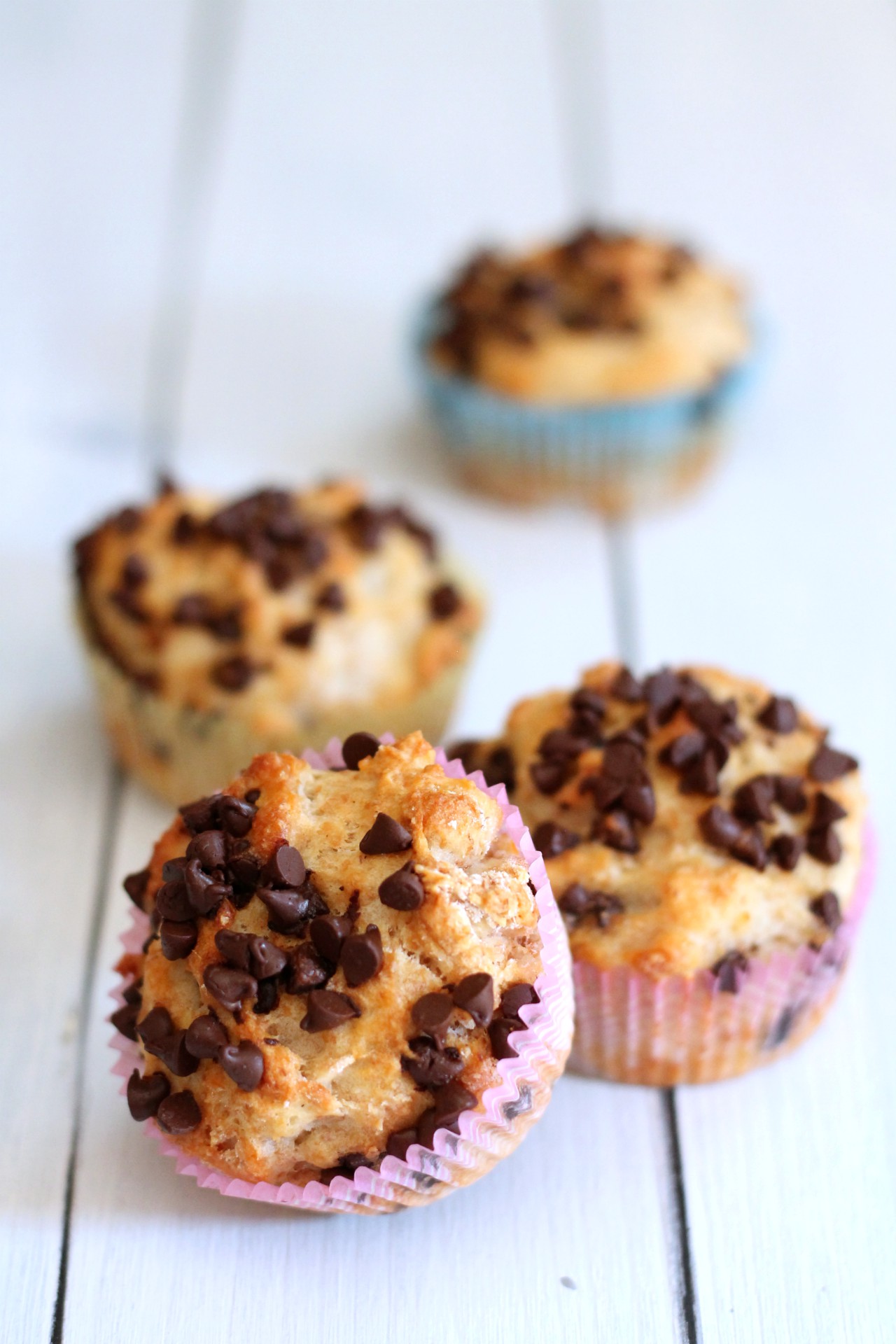 Muffin di soli albumi allo yogurt con gocce di cioccolato | Un Pinguino ...