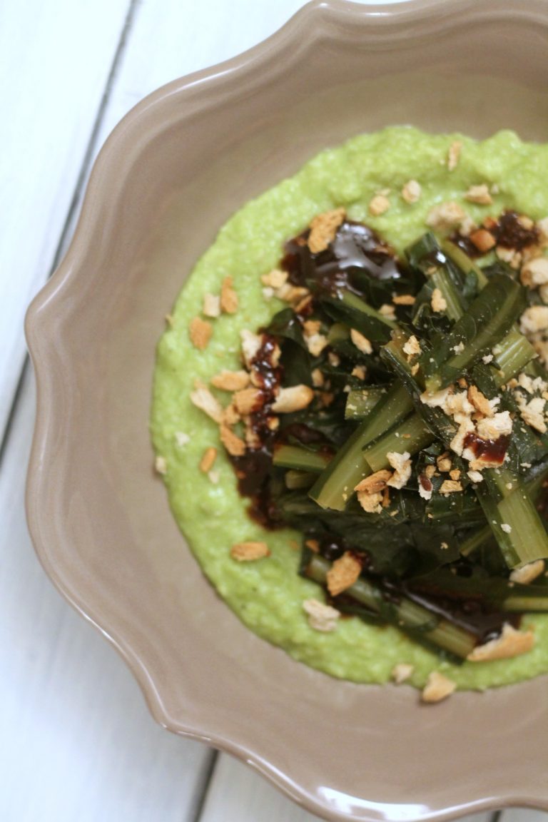 #VEGGYME :: Purea di fave con cicoria ripassata, polvere di tarallo e ...